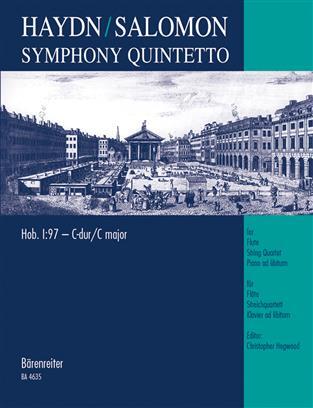 Symphony Quintetto nach Sinfonie Nr. 97 für Flöte, Streichquartett und Klavier ad libitum Franz ...